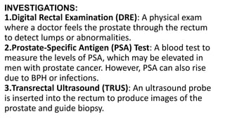 PROSTATE CANCER. a type of cancer that affects the prostate gland | PDF