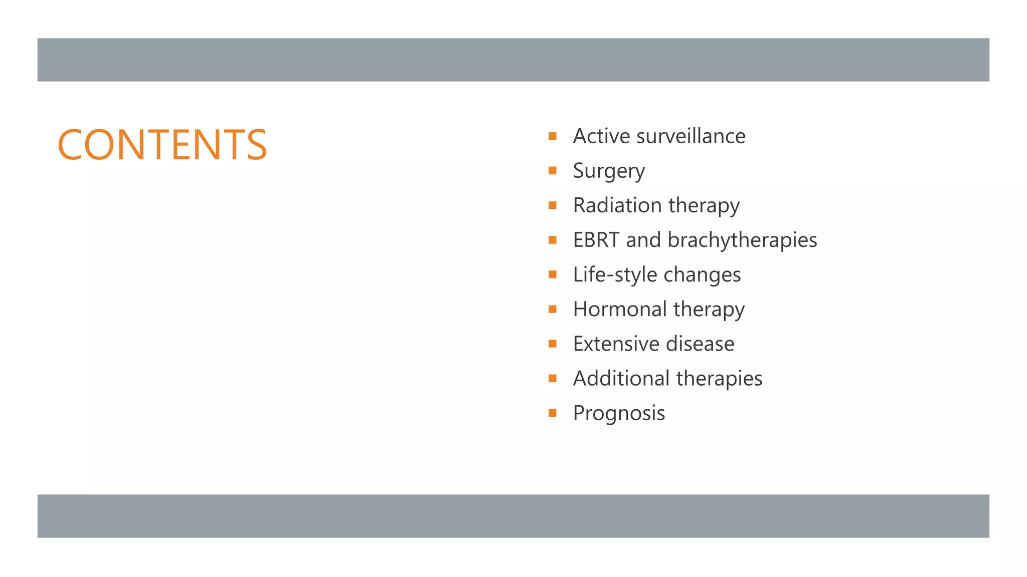 Management of Prostate Cancer | PPTX