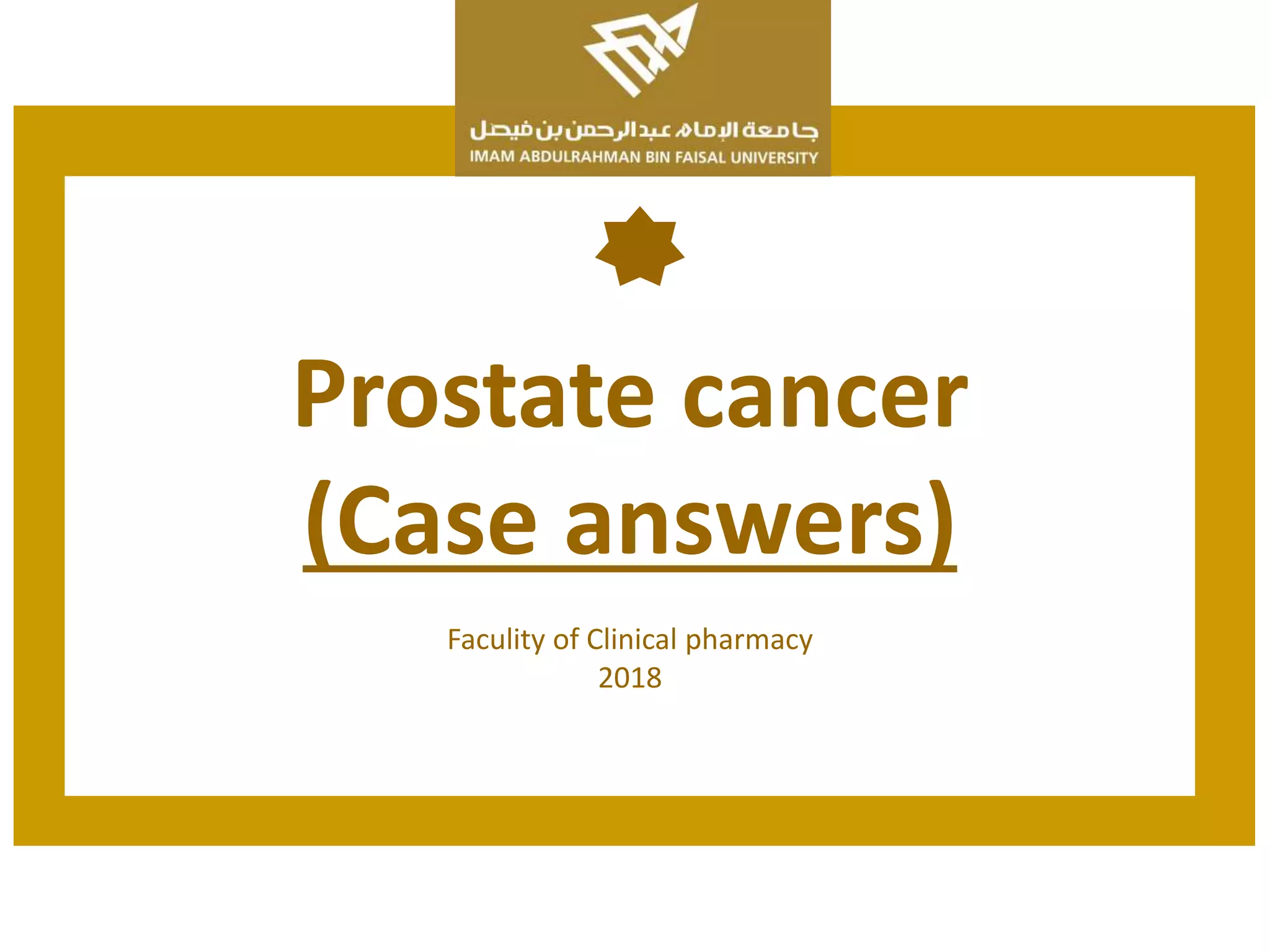 Prostate cancer case answer | PPT