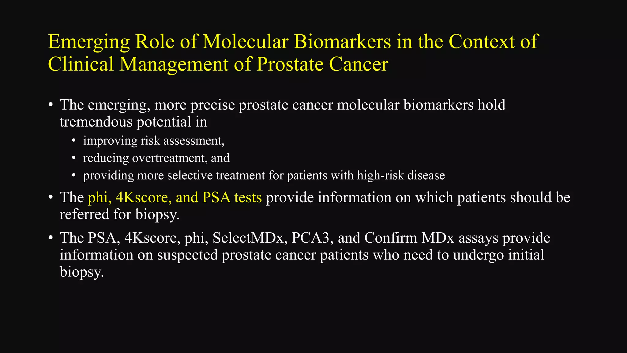 Prostate cancer molecular bio markers seminar | PPTX