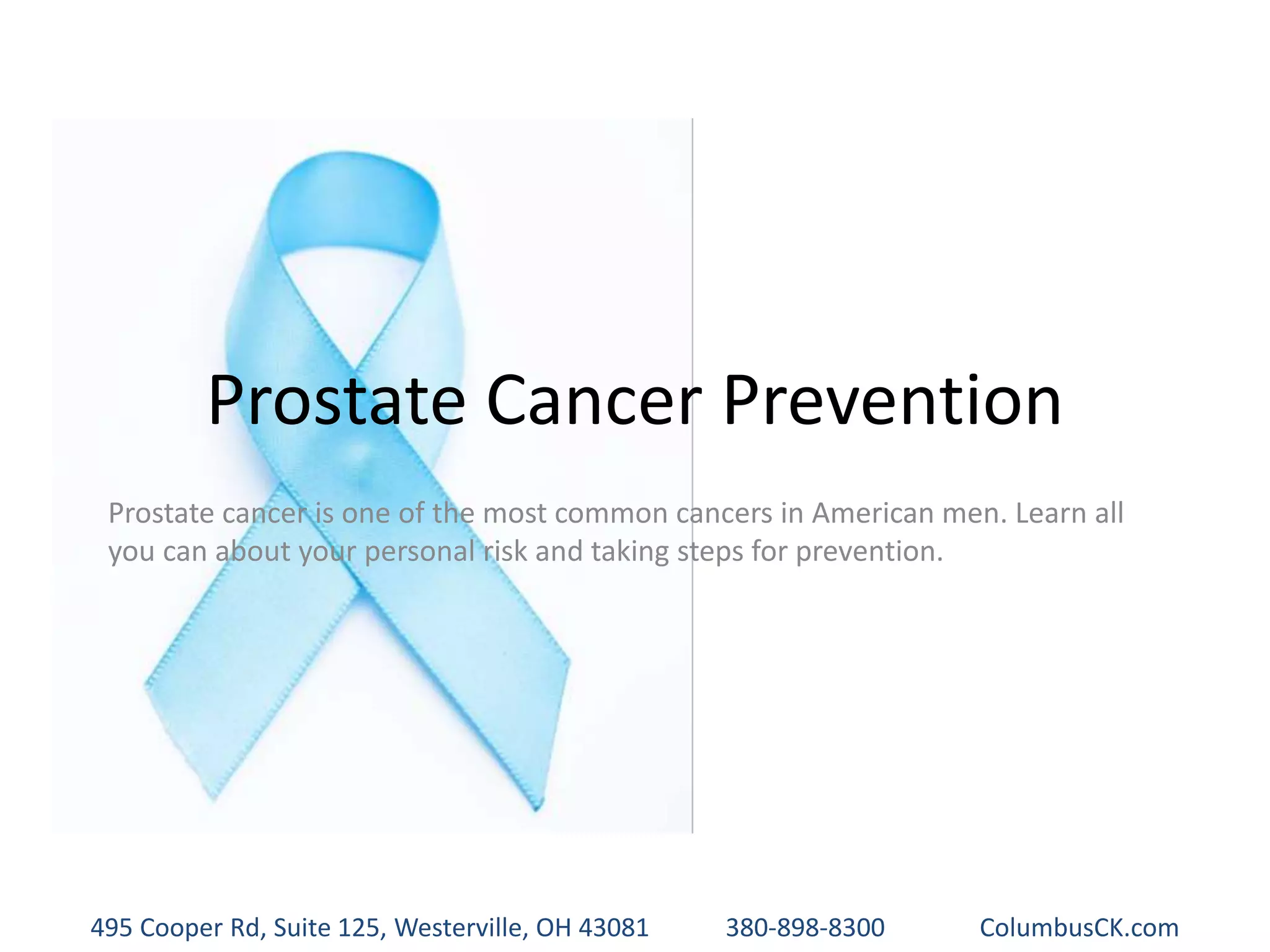Prostate cancer prevention cck | PPT