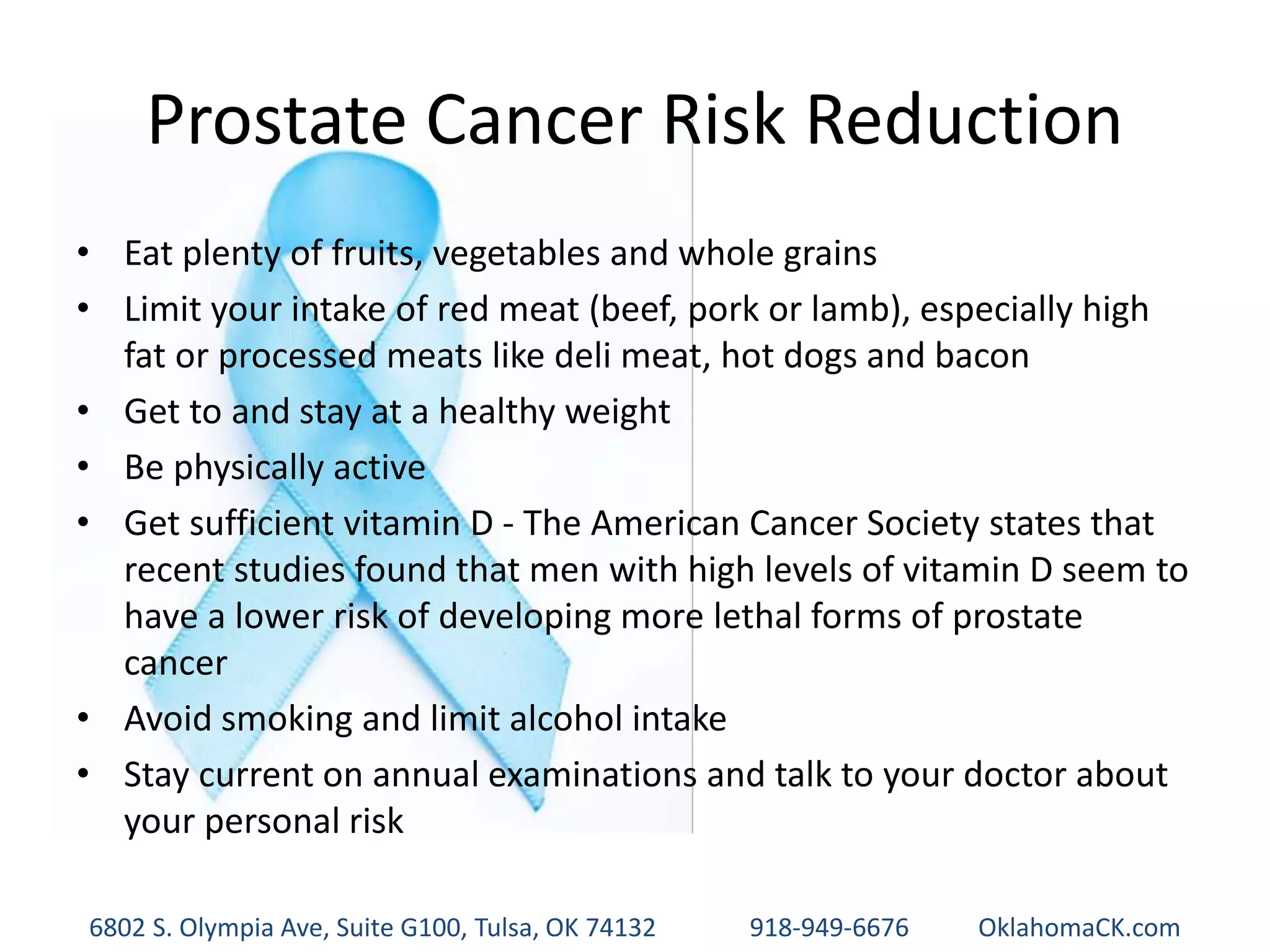 Prostate cancer prevention okck | PPTX