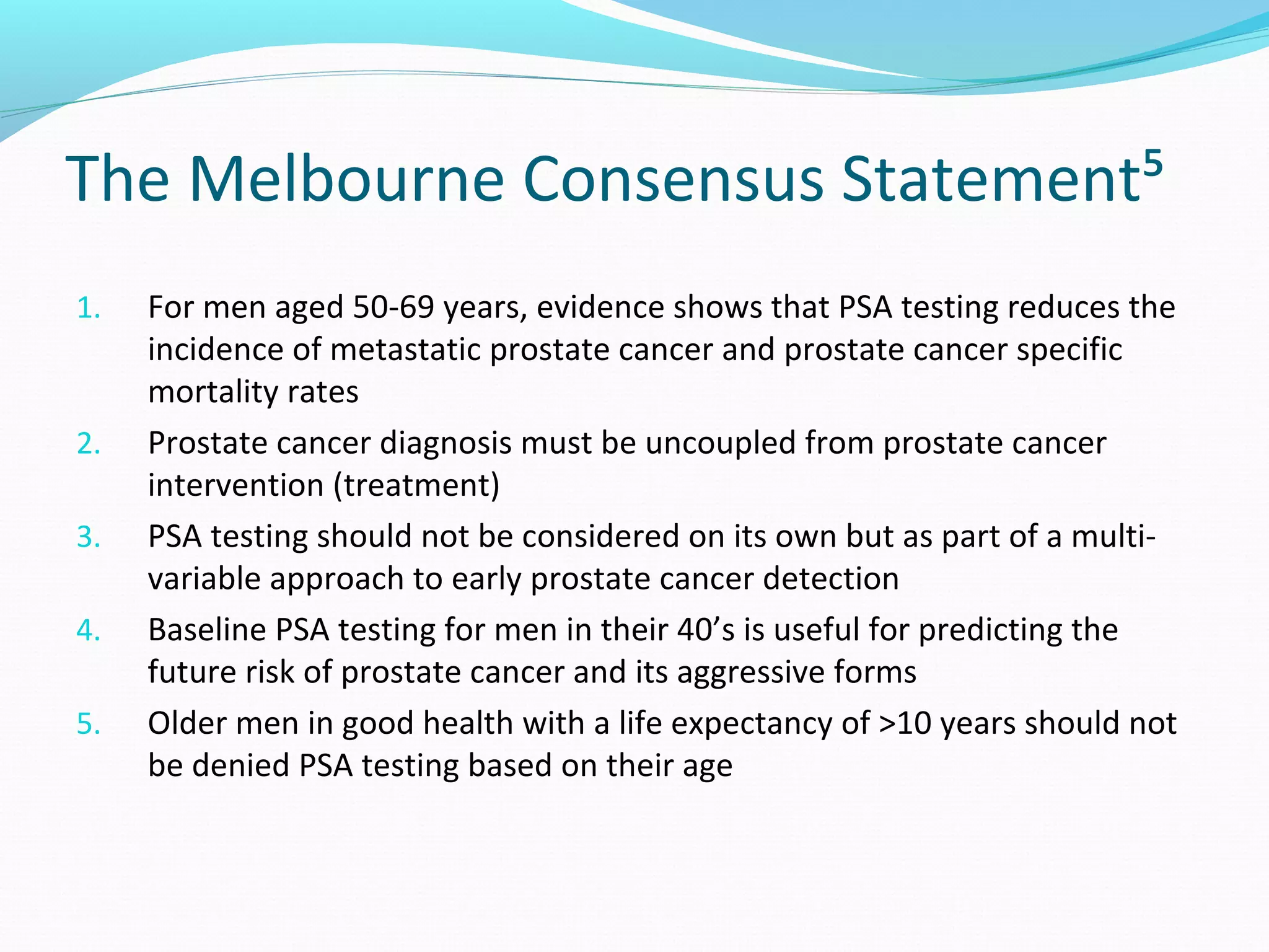Prostate Cancer Testing and Screening | PPT