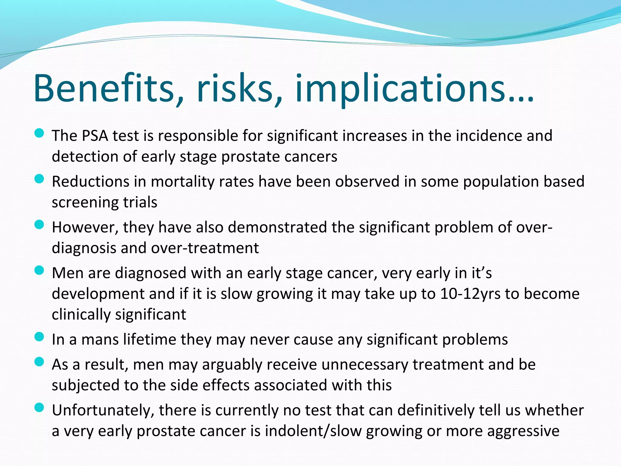 Prostate Cancer Testing and Screening | PPT