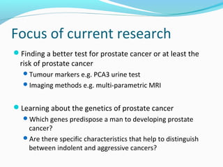 Prostate Cancer Testing and Screening | PPT