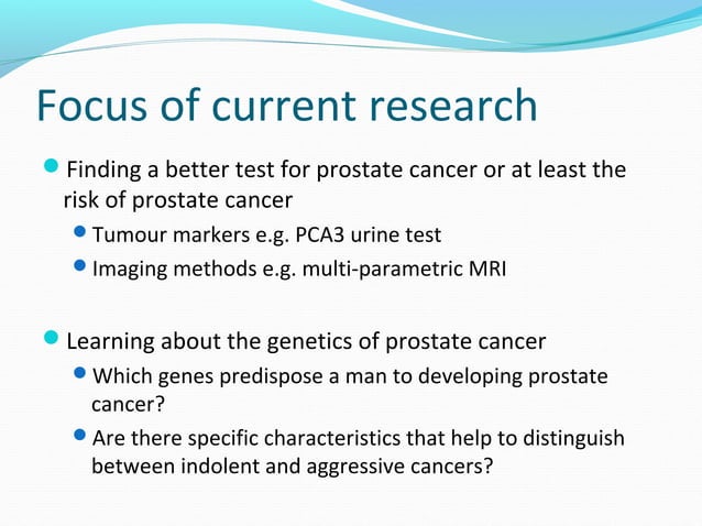 Prostate Cancer Testing and Screening | PPT