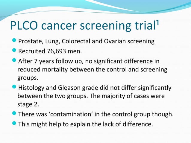 Prostate Cancer Testing and Screening | PPT