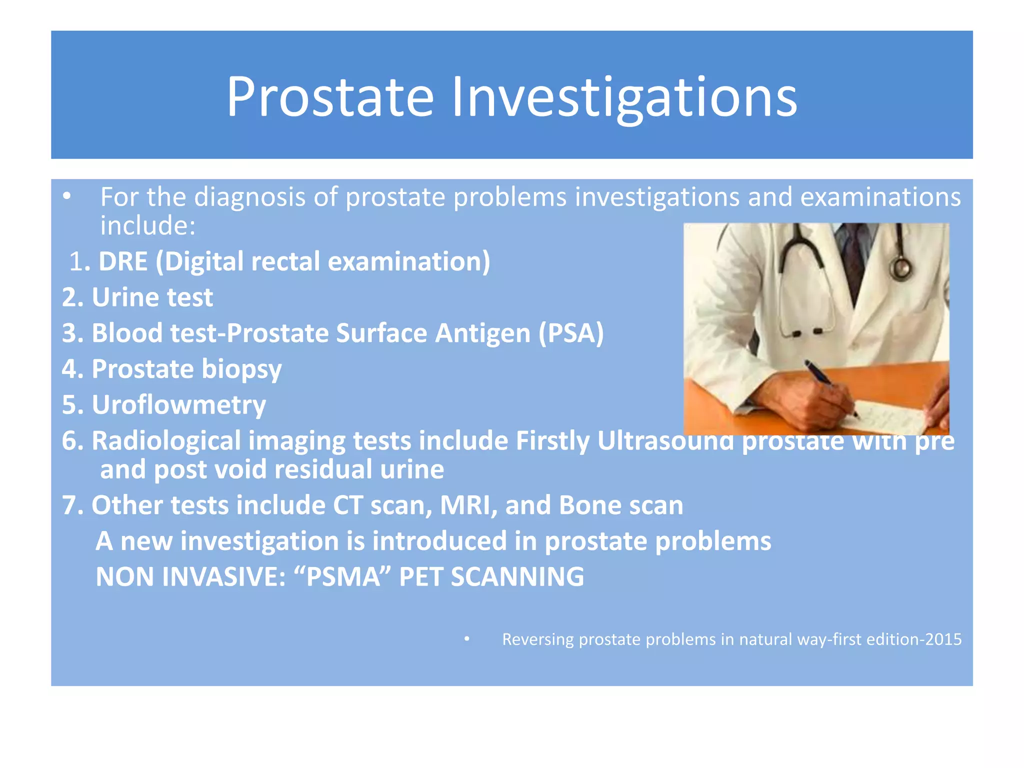 Prostate disease prevention and new guidelines | PPTX