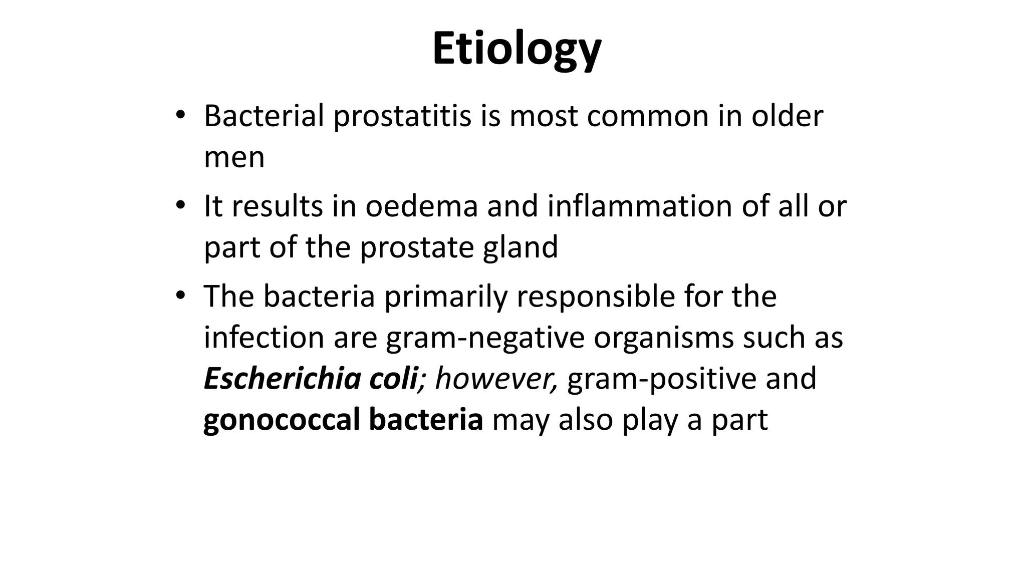 PROSTATE DISORDERS, BPH, Prostatitis.ppt