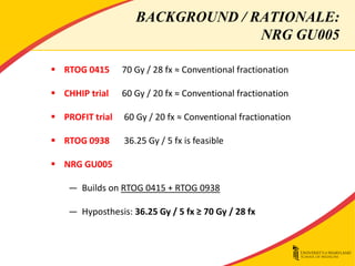 Prostate Hypofractionation and SBRT Fundamentals | PDF