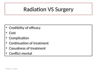 Prostate cancer panel discussion Radiation therapy vs Surgery | PPTX