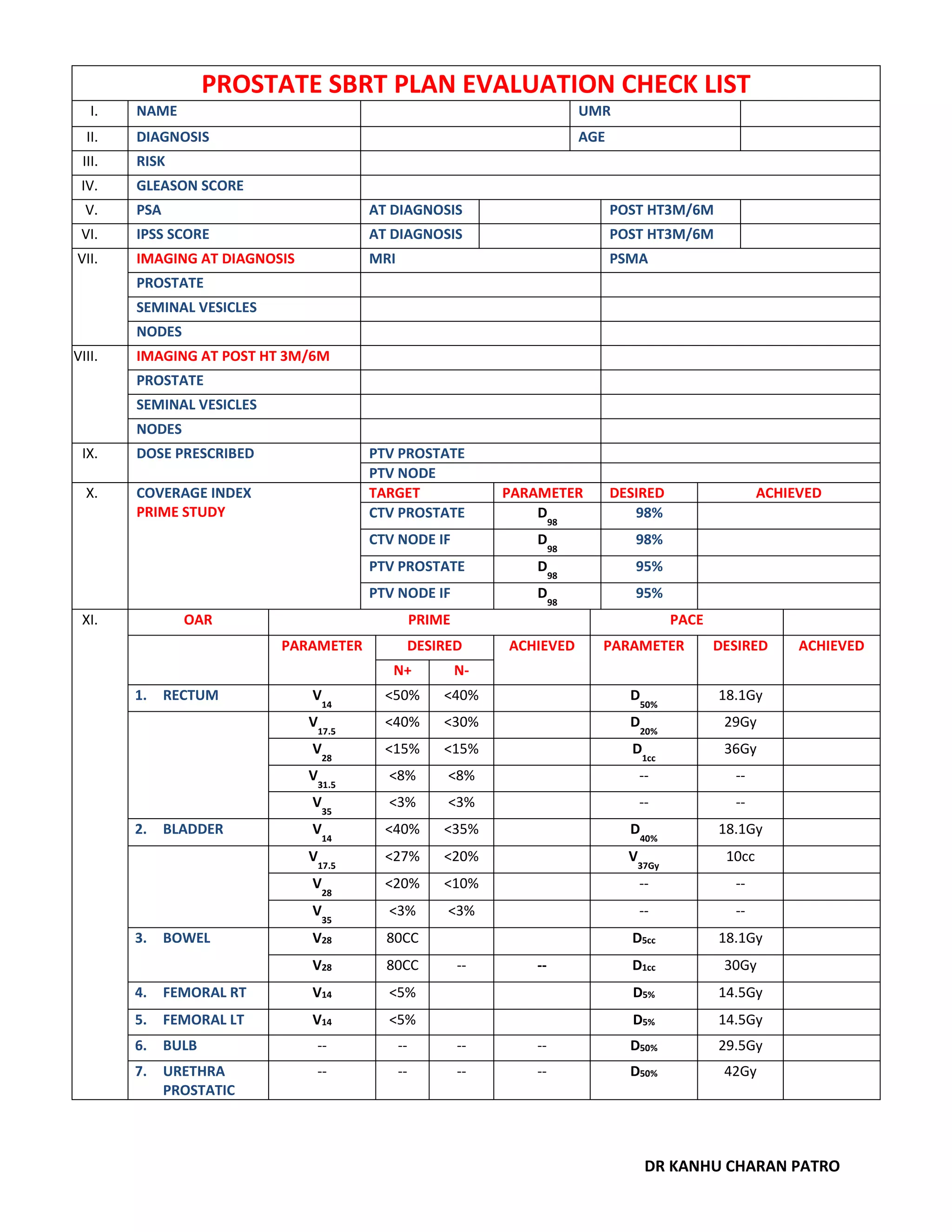 PROSTATE SBRT PLAN EVALUATION SHEET.docx