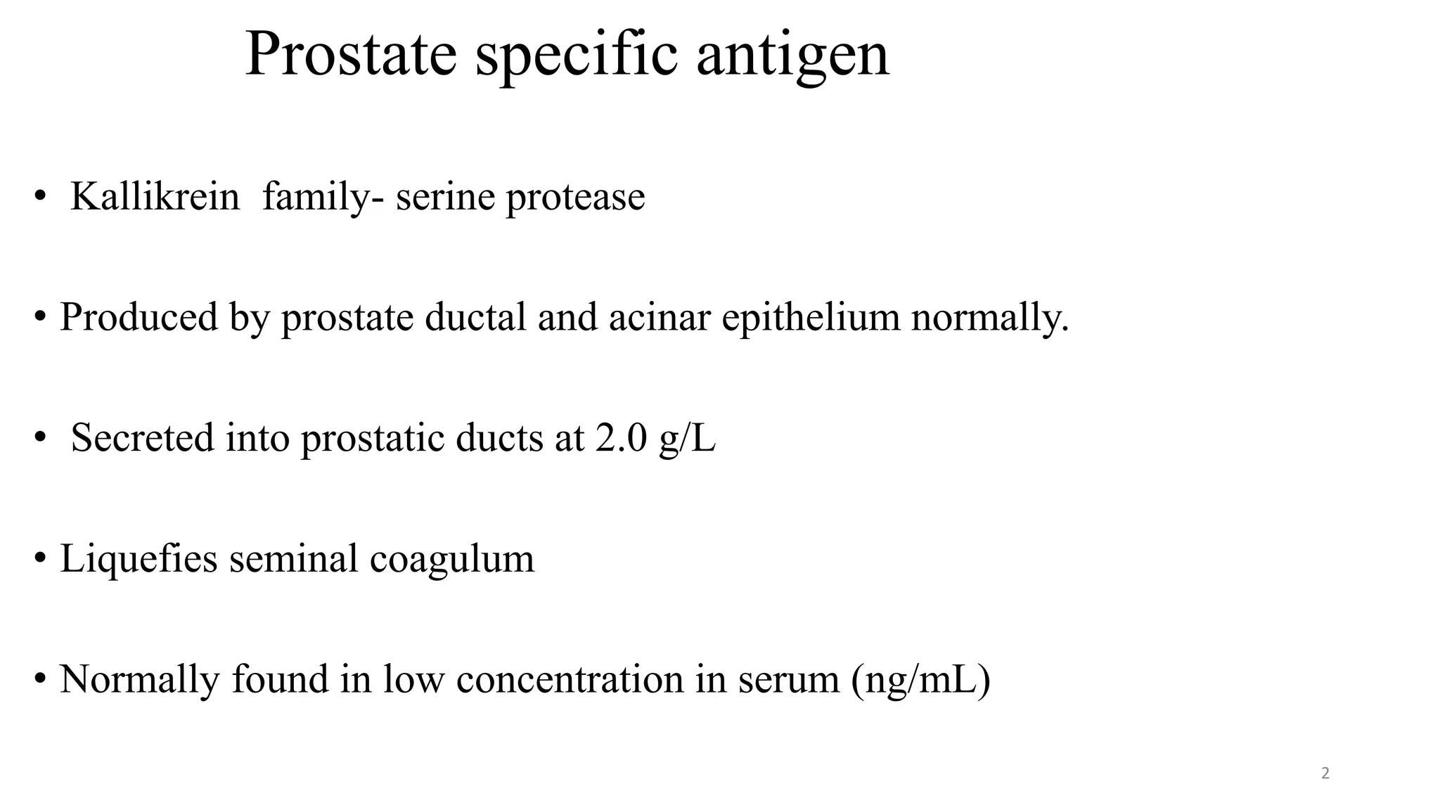 Prostate specific antigen | PPTX