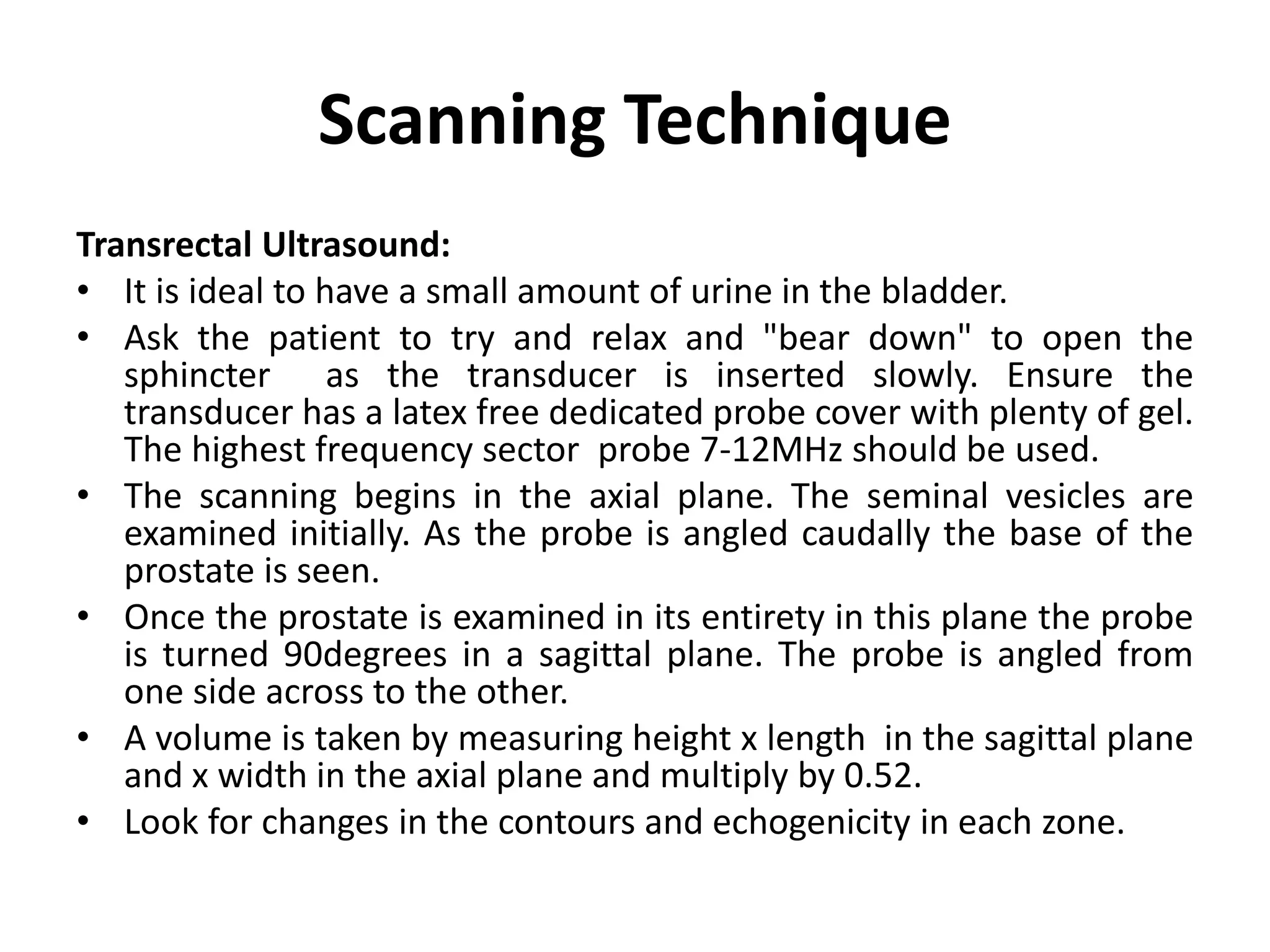 Prostate ultrasound (basic) | PPTX