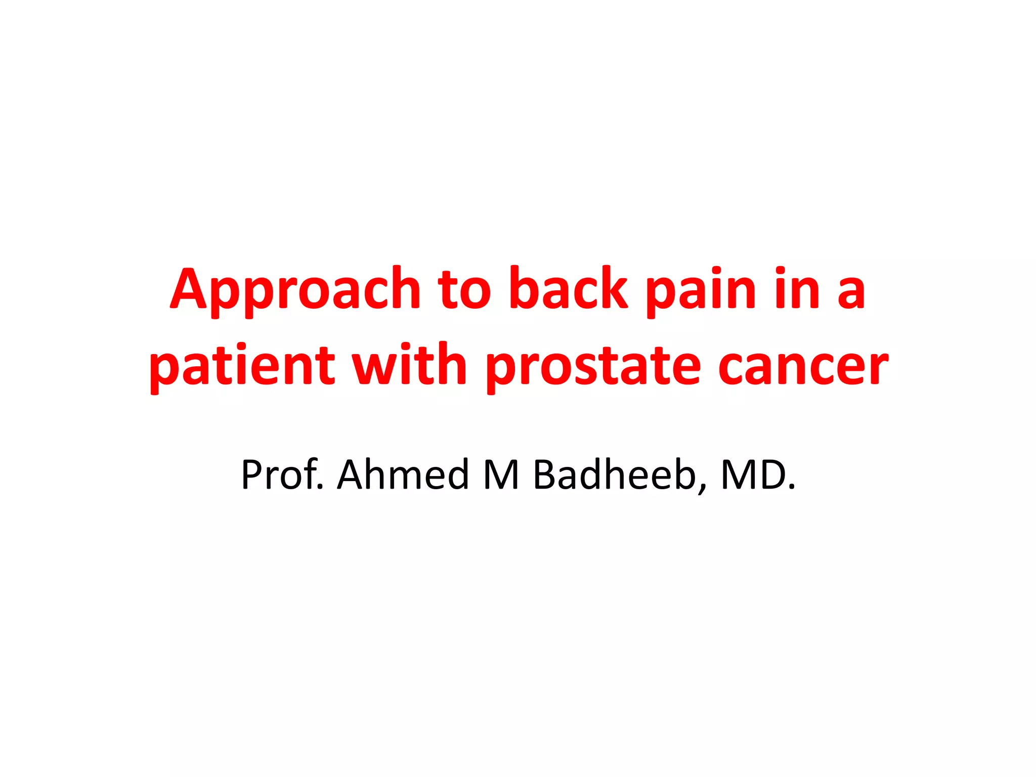 Prostate with back pain | PPTX