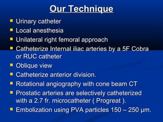 Prostatic artery embolization | PPT