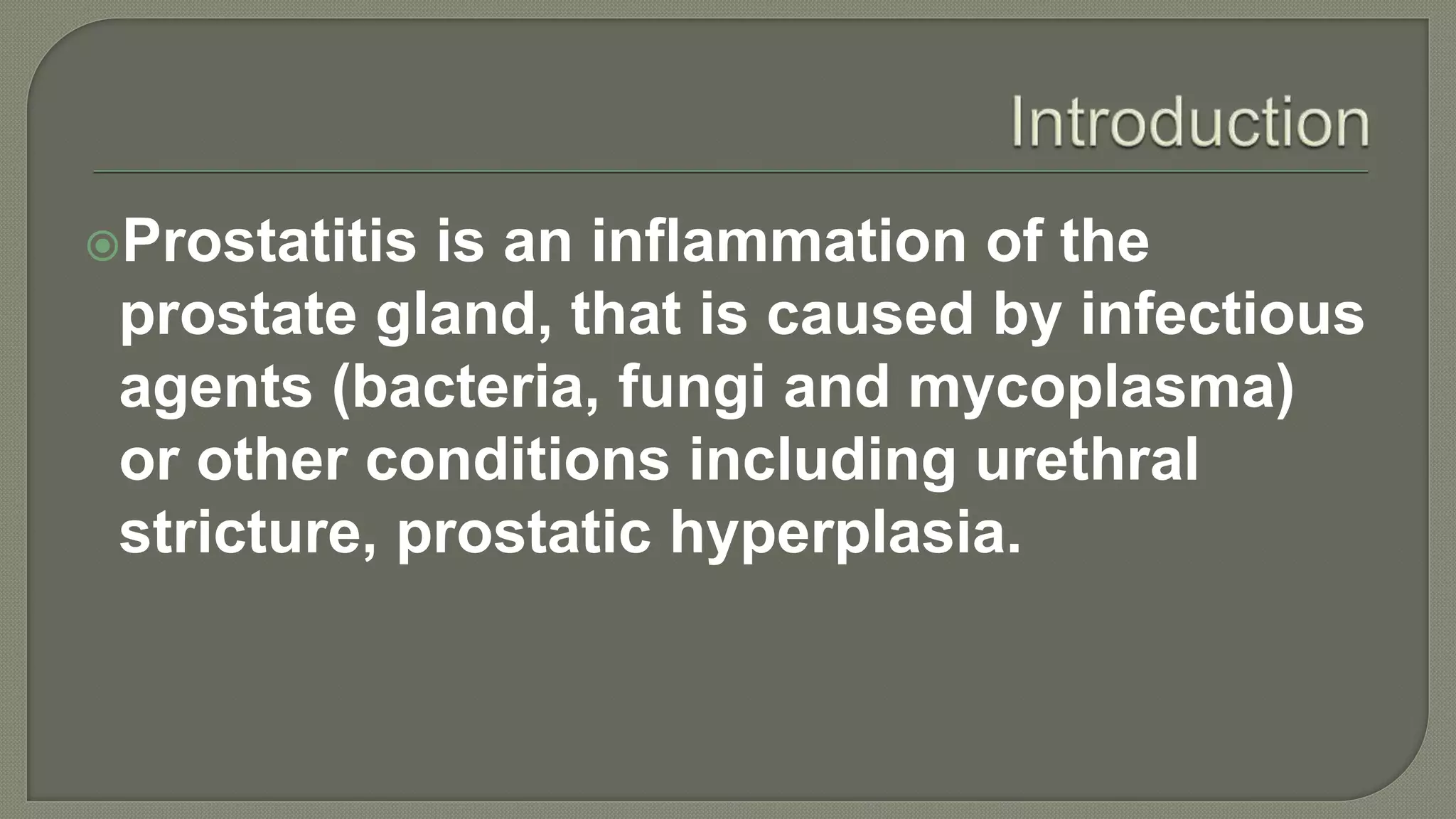 Prostatitis | PPTX