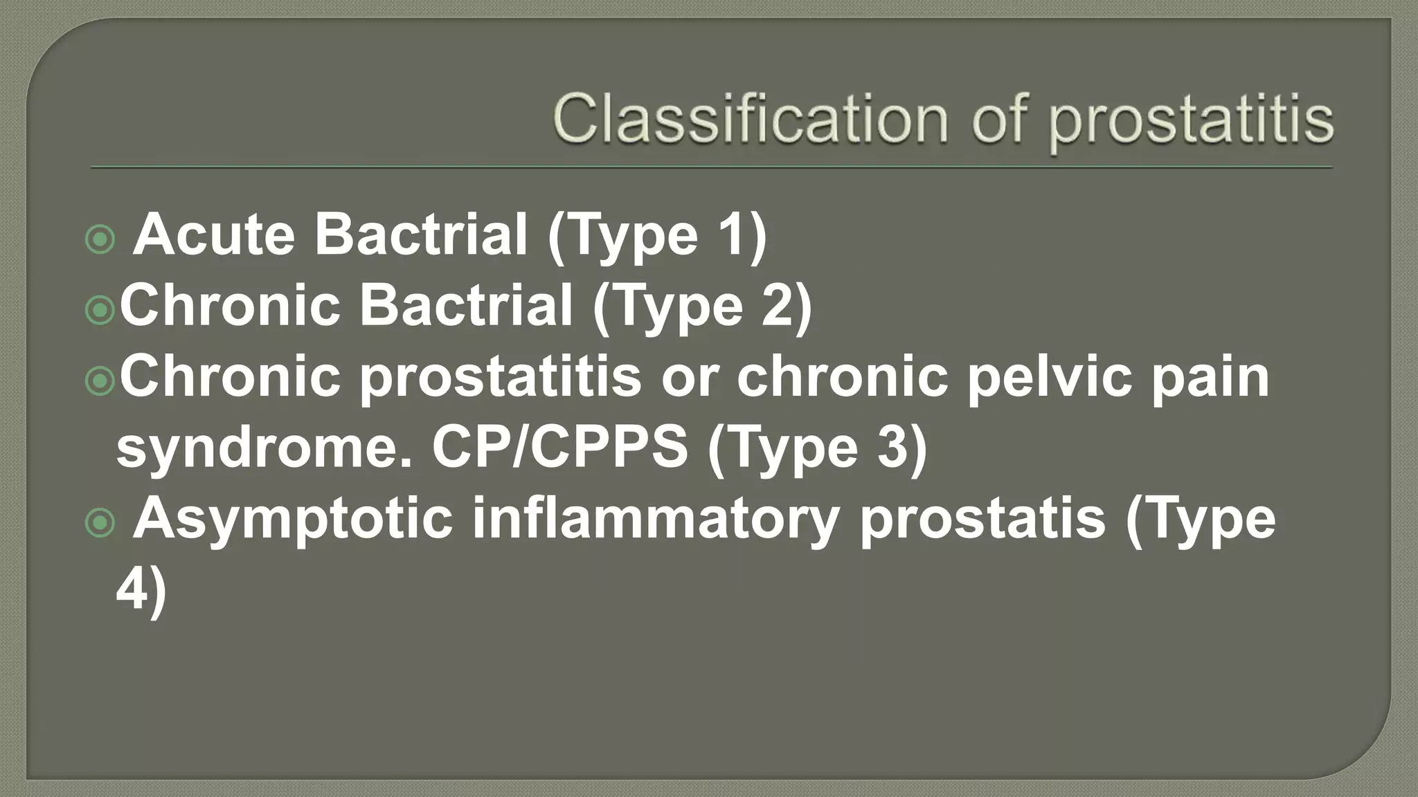 Prostatitis | PPTX