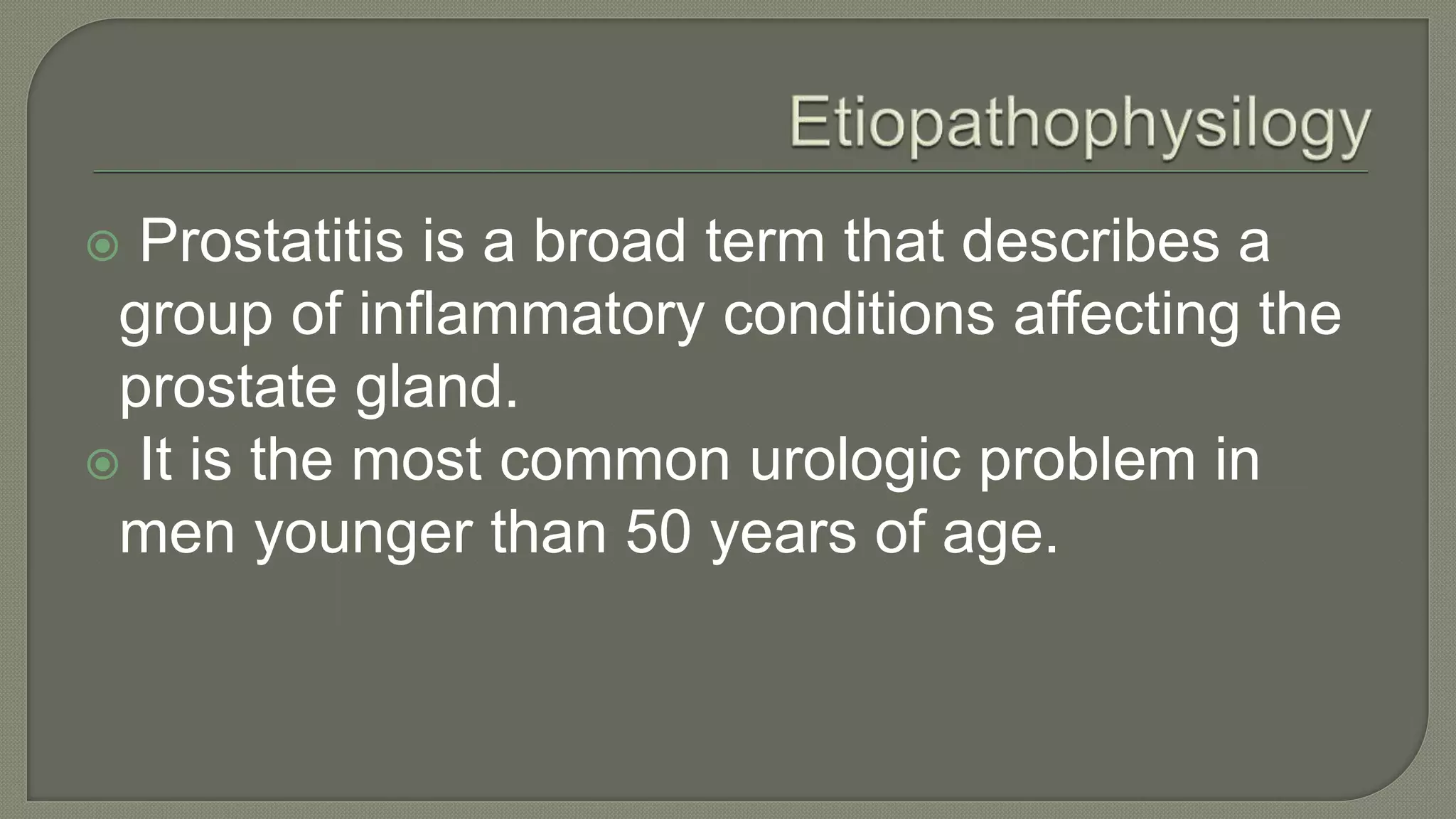 Prostatitis | PPTX