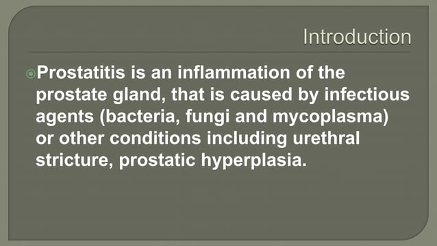 Prostatitis | PPTX