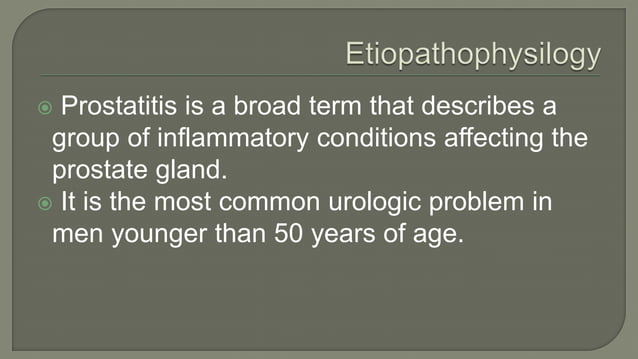 Prostatitis | PPTX