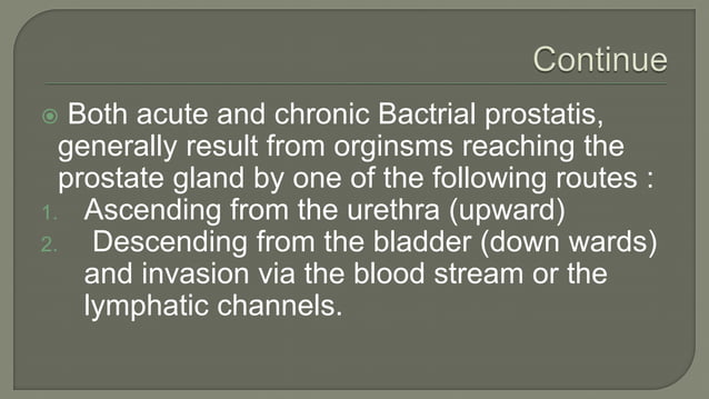 Prostatitis | PPTX