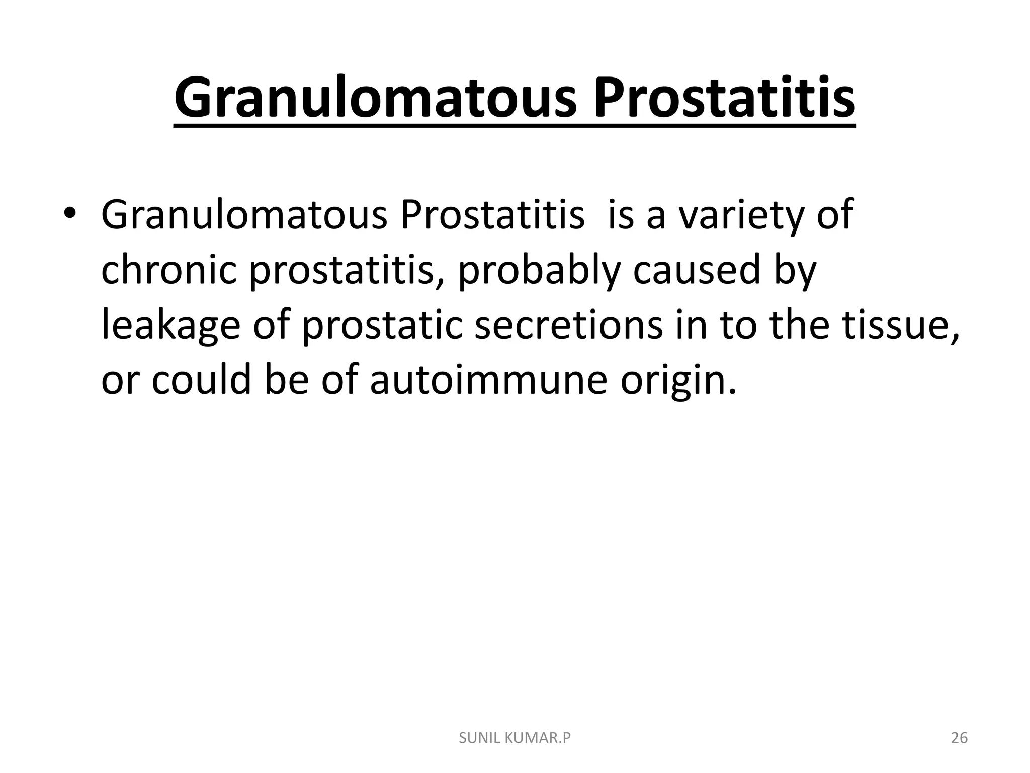 Prostatitis | PPTX