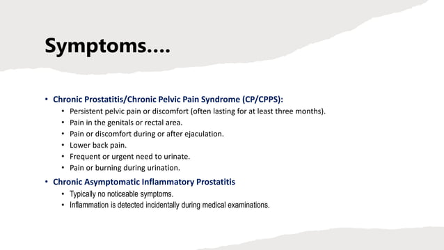 Prostatitis: Explained Symptoms, Causes, & Treatment Guide | PPTX ...