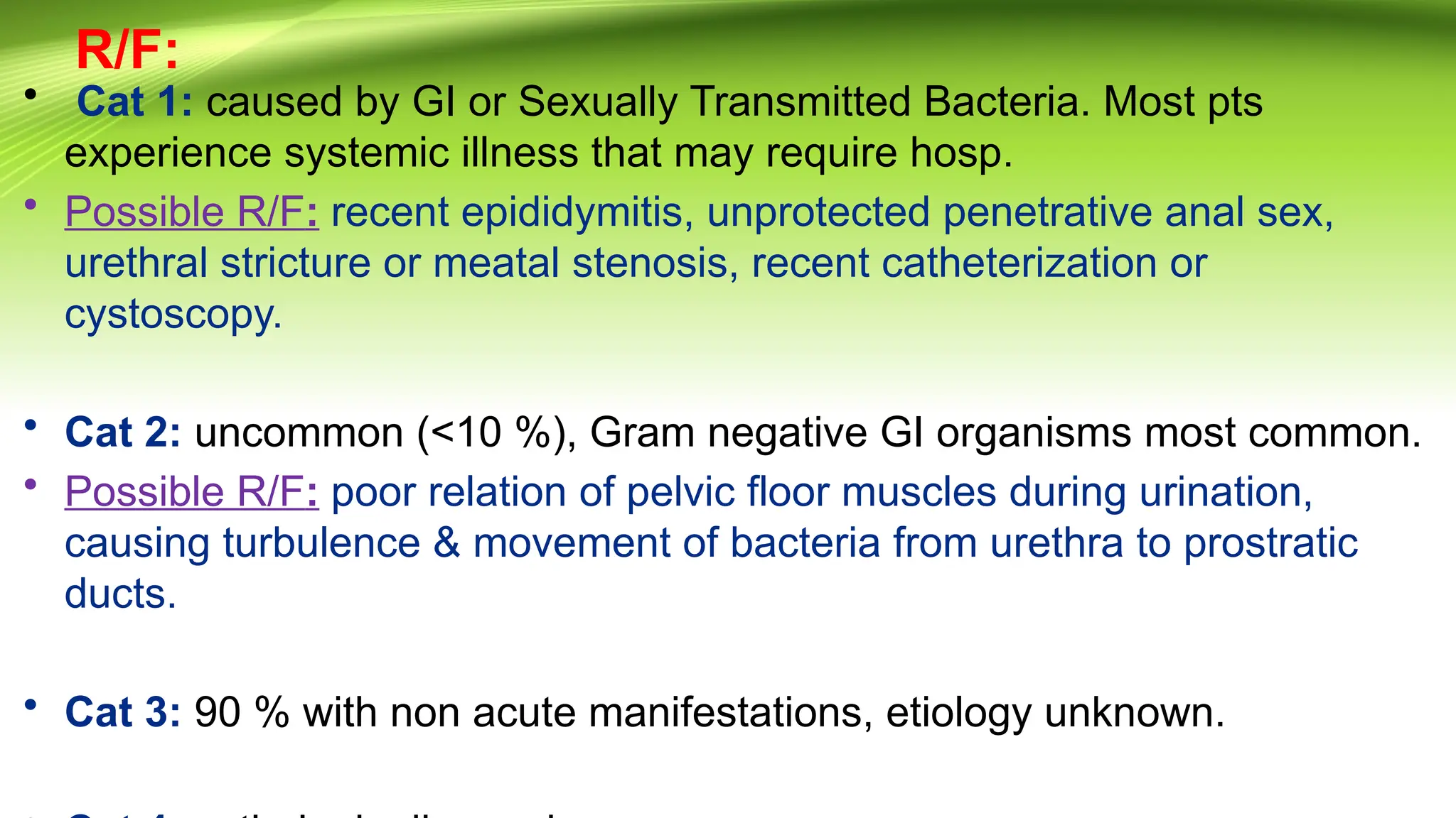 Disorder Of The Male Reproductive Organ Prostatitispptx 7632