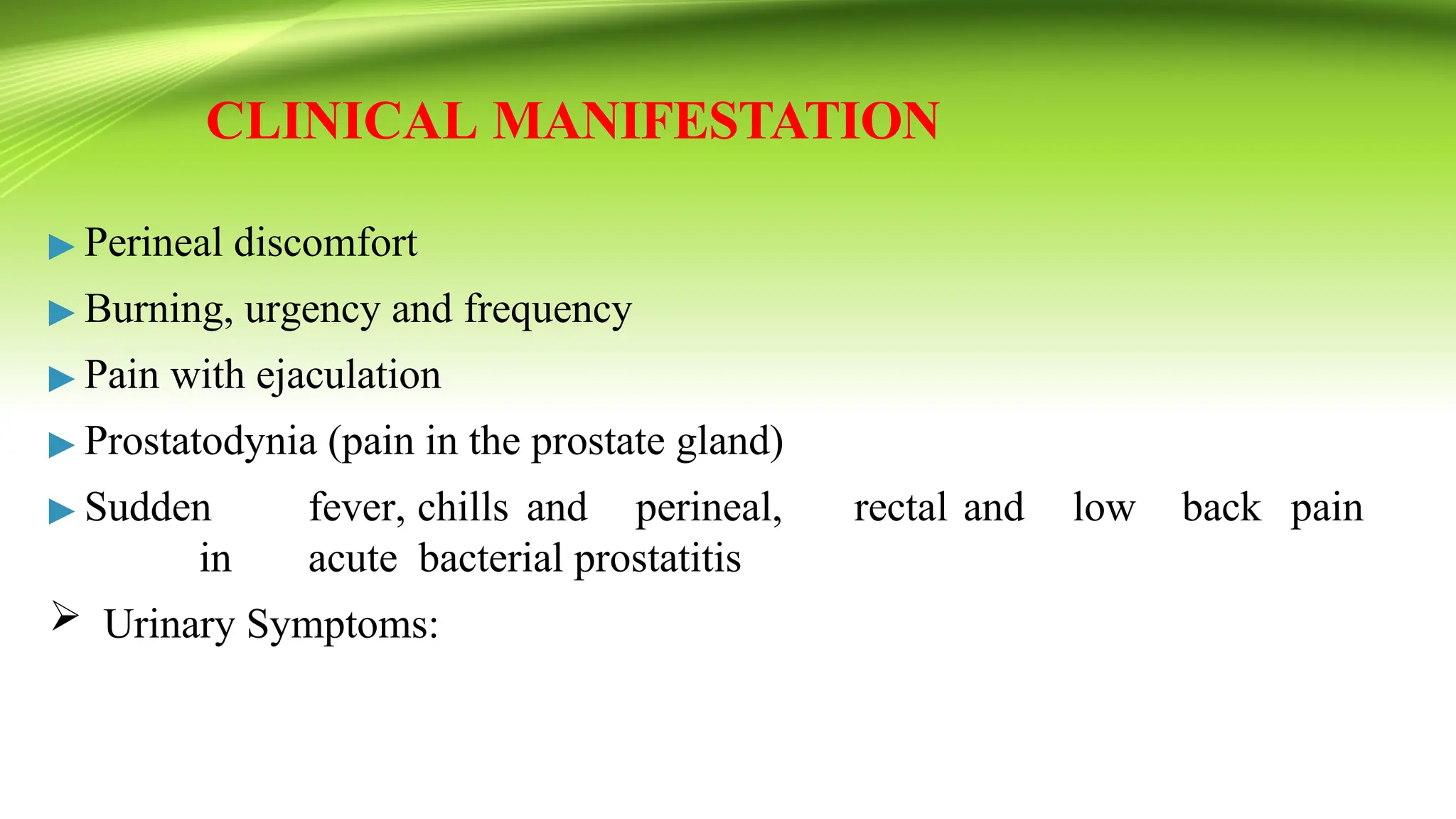 Disorder of the Male Reproductive organ Prostatitis.pptx