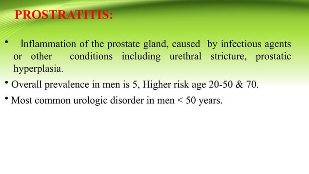 Disorder of the Male Reproductive organ Prostatitis.pptx