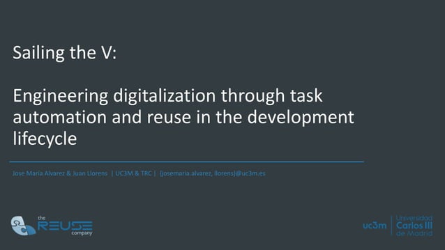 Sailing the V: Engineering digitalization through task automation and reuse in the development ...