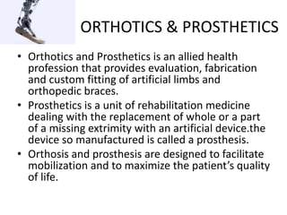 Prosthesis | PPTX | Foot Health | Diseases and Conditions