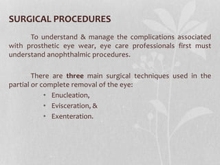 Ocular Prosthesis | PPTX