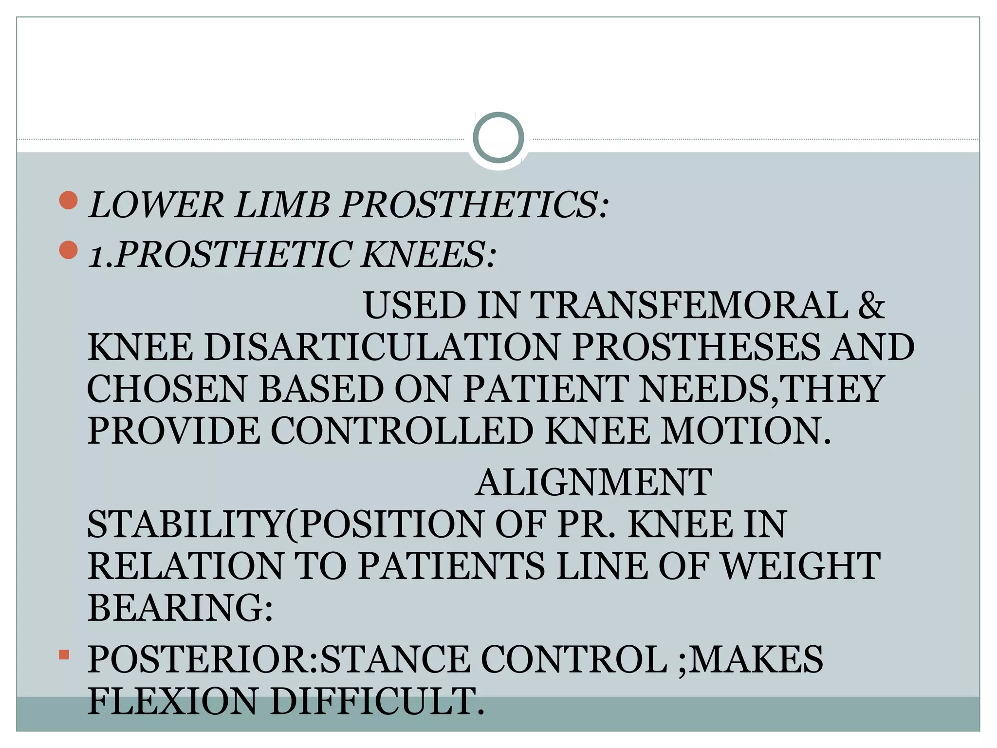 Prosthesis and orthotics | PPT