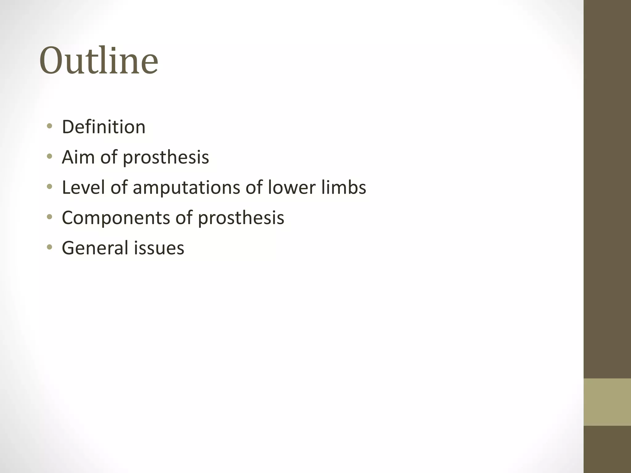 Lower Limbs Prosthesis | PPTX