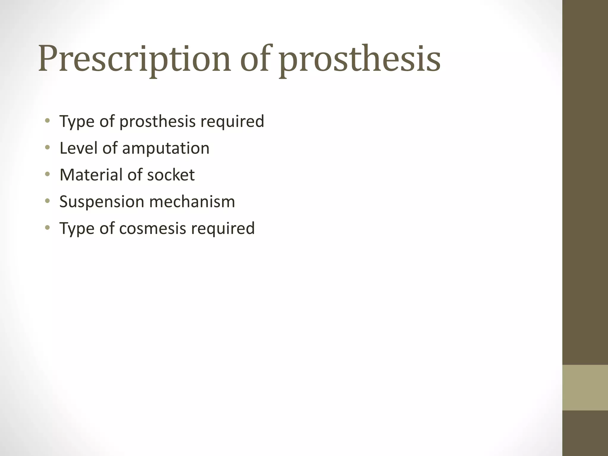 Lower Limbs Prosthesis | PPTX