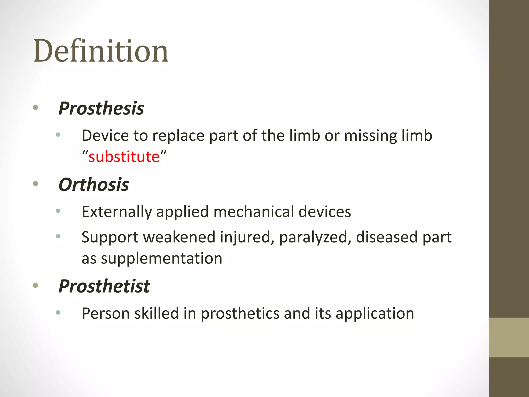 Lower Limbs Prosthesis | PPTX
