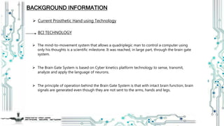 Prosthetic hand using Artificial Neural Network | PPTX