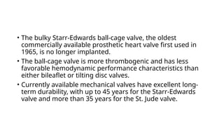 prosthetic valves slides valvular heart disease | PPTX