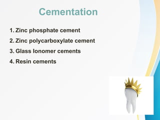 Prosthetic cements of different FPD.pptx
