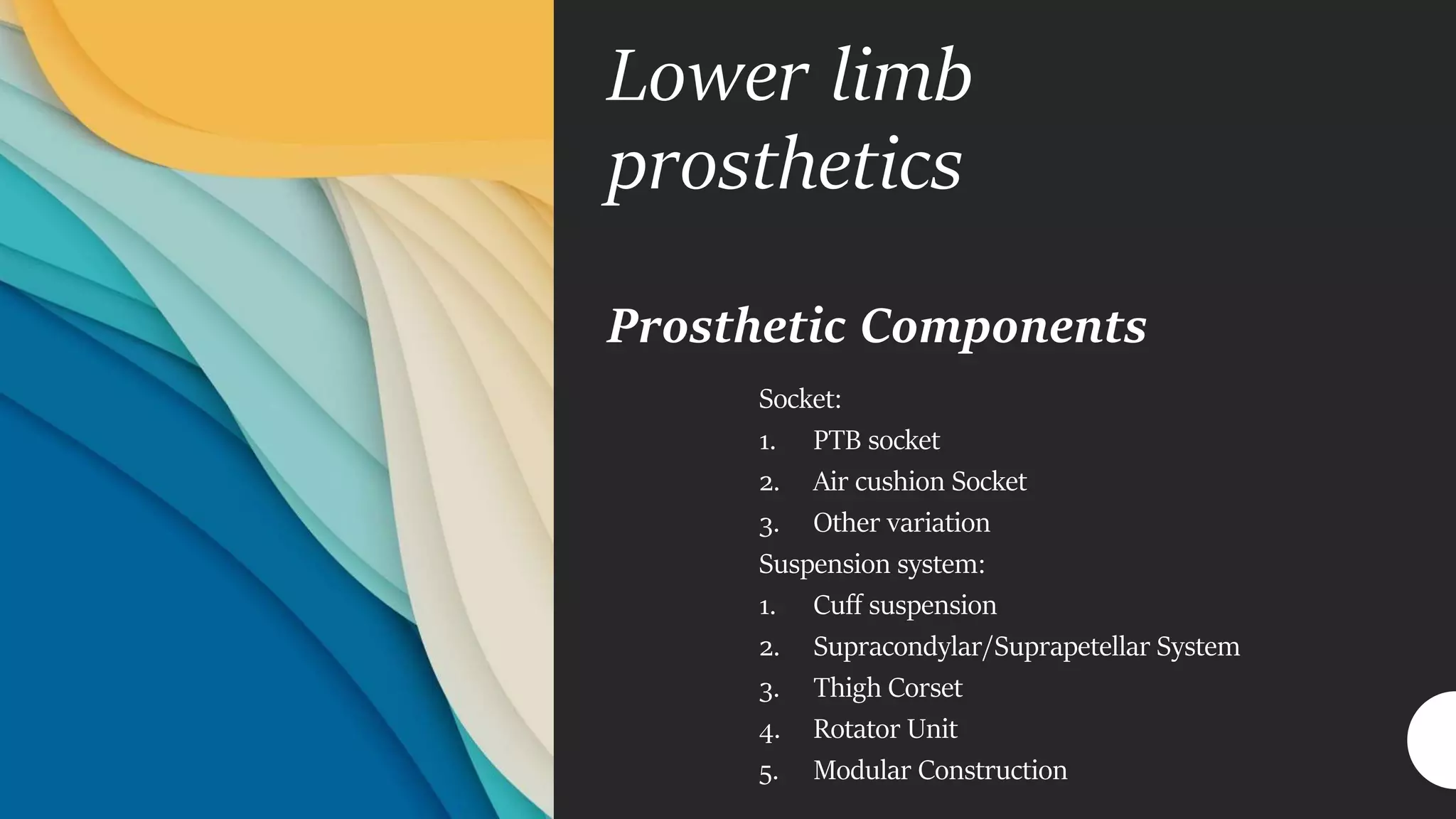 Below knee prosthetic components.pptx