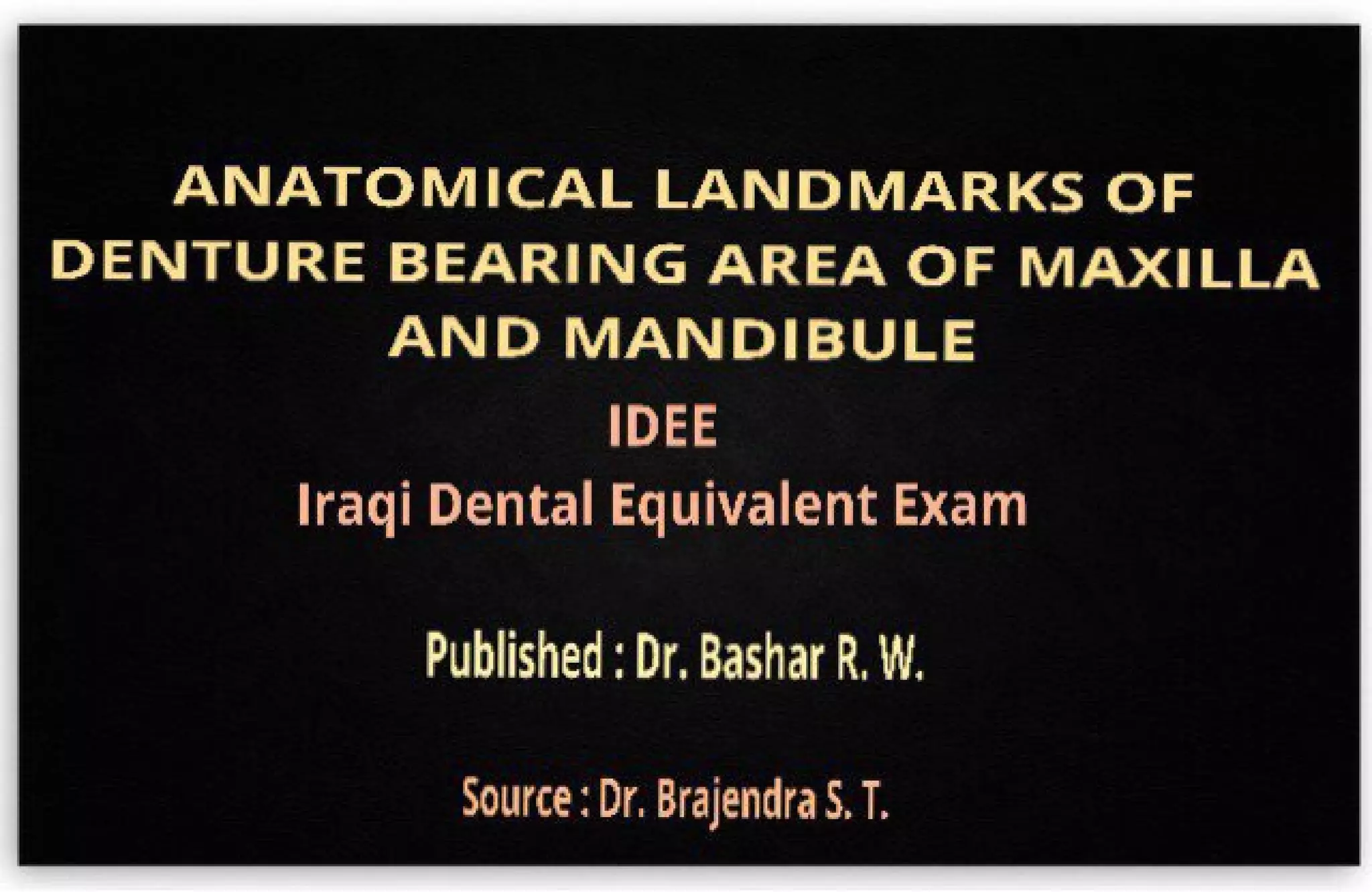 Prosthetic dentistry, anatomical landmarks ,denture bearing areas | PDF
