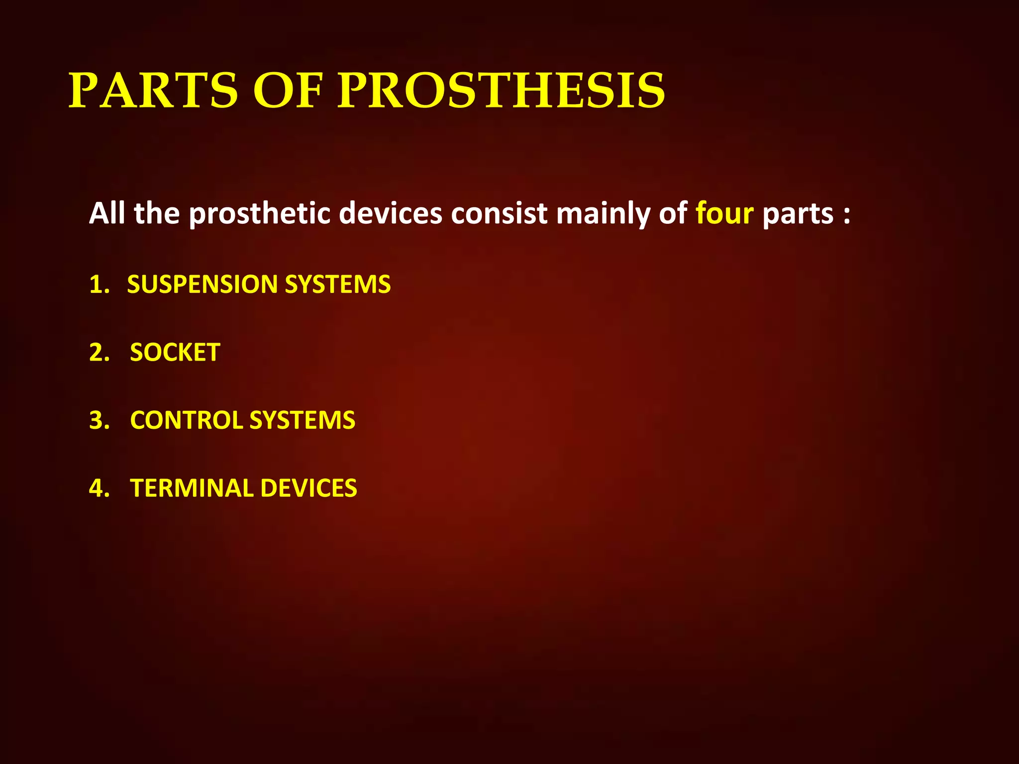 Prosthetic devices | PPTX
