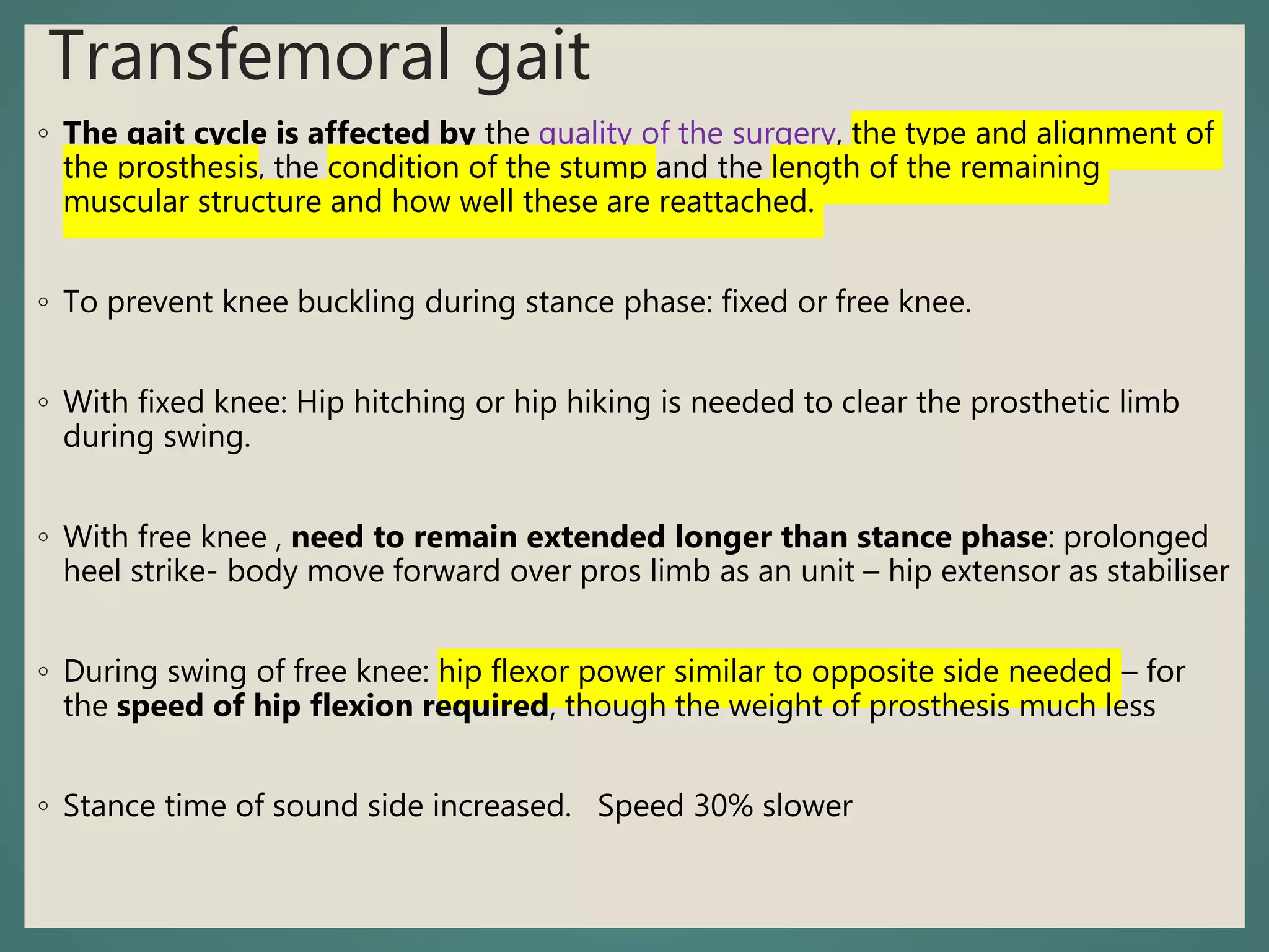 Prosthetic gait deviation | PPTX