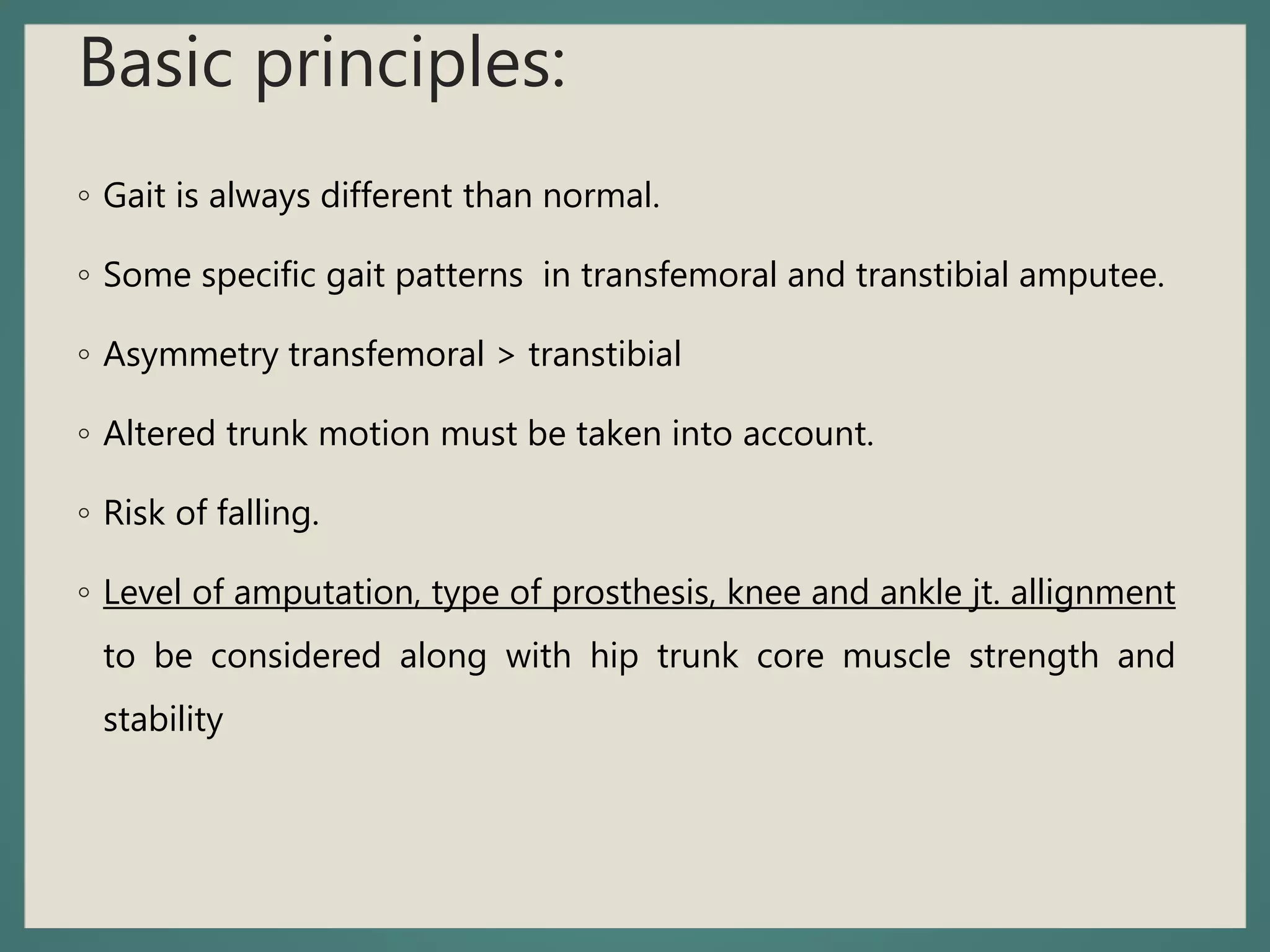 Prosthetic gait deviation | PPTX