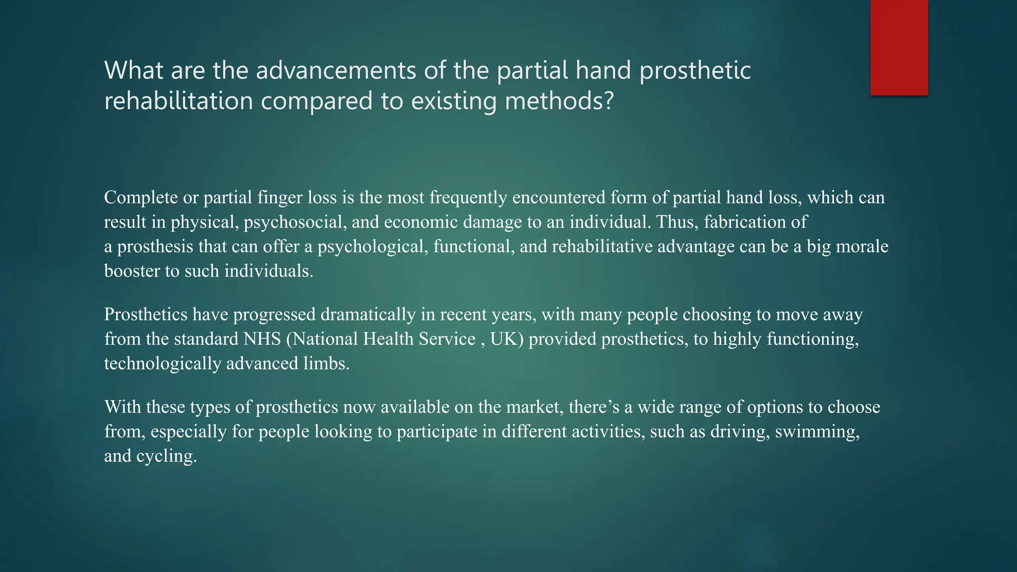 Partial hand prosthetic rehabilitation.pptx
