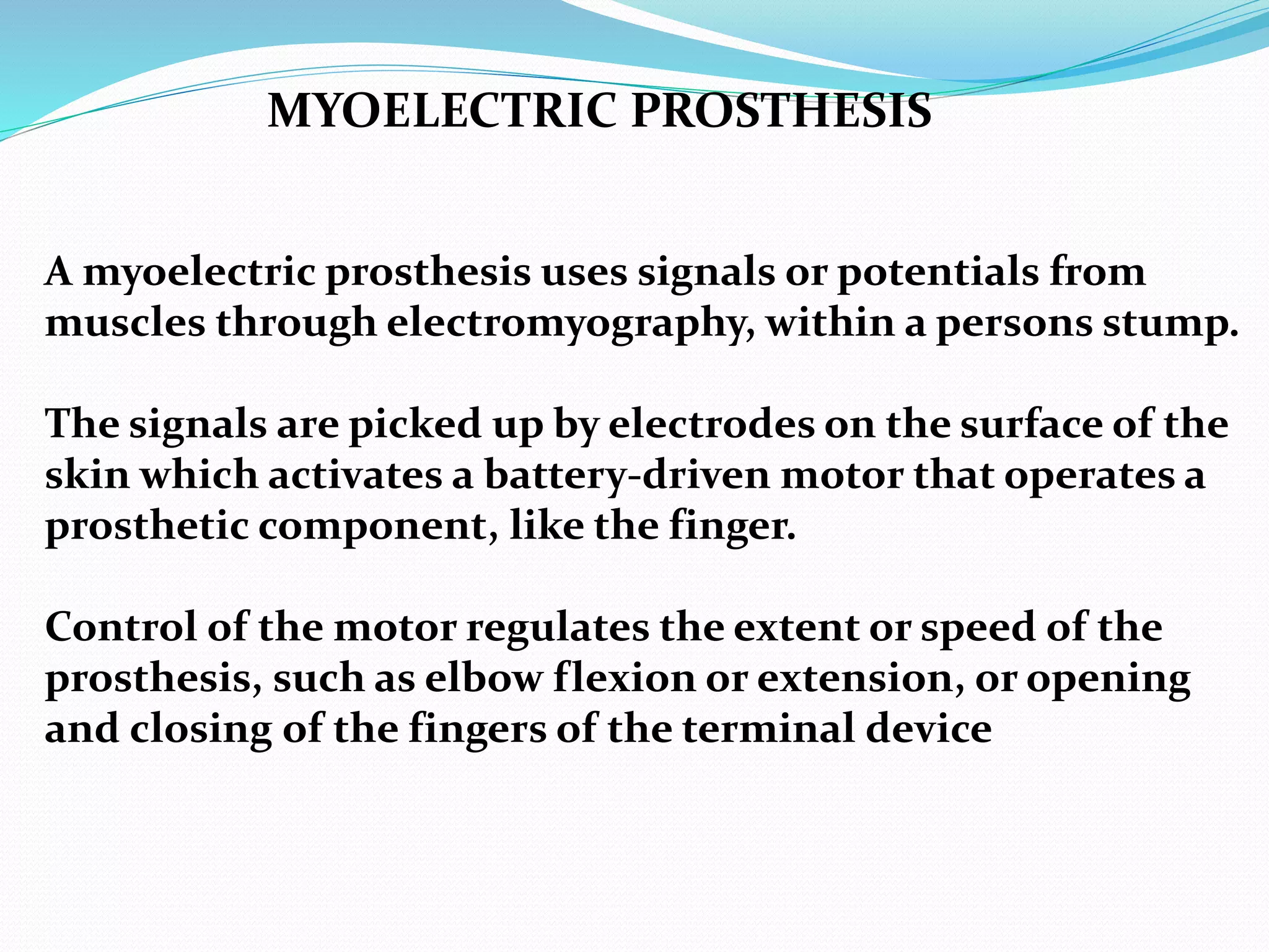 Prosthetic hand ppt | PPTX