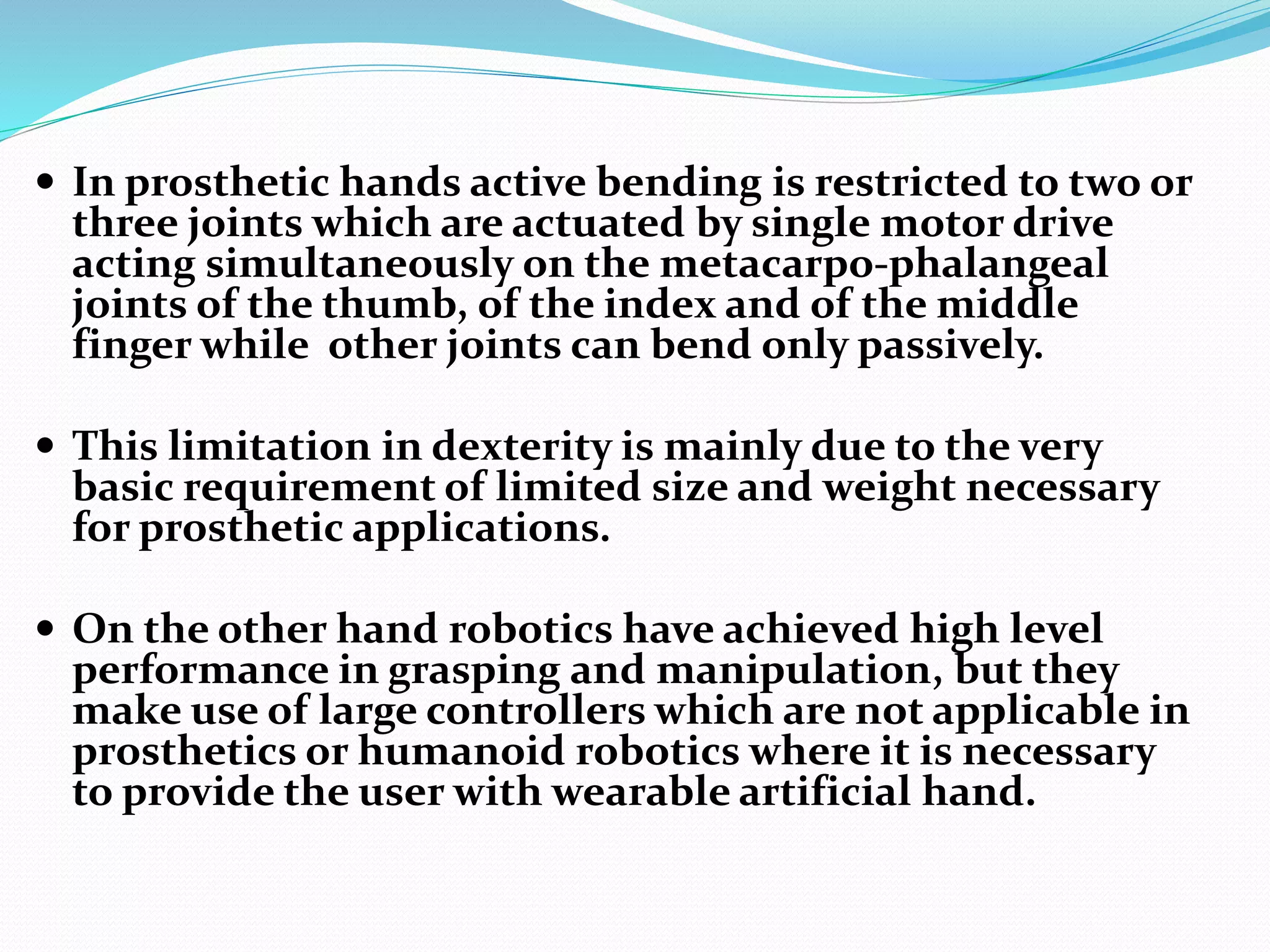 Prosthetic hand ppt | PPTX