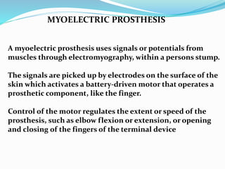 Prosthetic hand ppt | PPTX